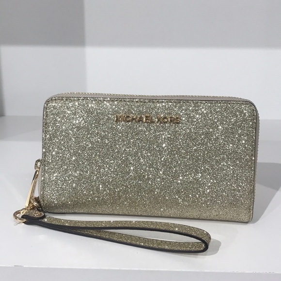 Michael Kors | Bags | Michael Kors Glitter Sparkle Phone Wallet ...